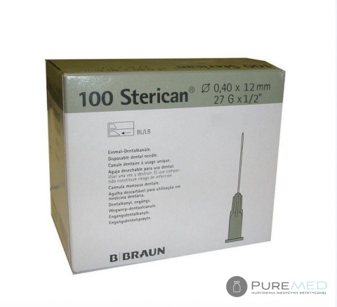 B. Braun igły do mezoterapii 27G 0,40 x 12 mm 10 sztuk